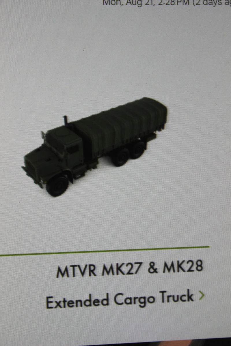 1-50TH SCALE 3D PRINTED U.S. ARMY MK 27 EXTENDED CARGO TRUCK DESIGN AN ...