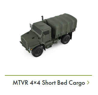 1-50TH SCALE 3D PRINTED U.S. ARMY MTVR 4X4 SHORT BED CARGO TRUCK DESIG ...