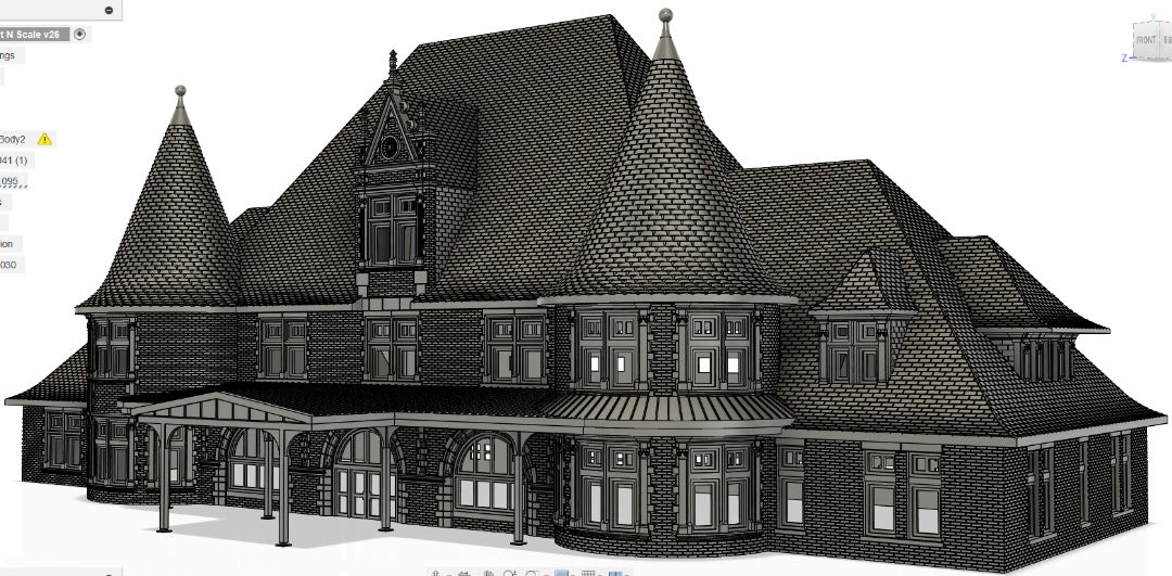 1-160TH N SCALE 3D PRINTD ST. LOUIS COUNTY UNION STATION DULUTH MINNES ...