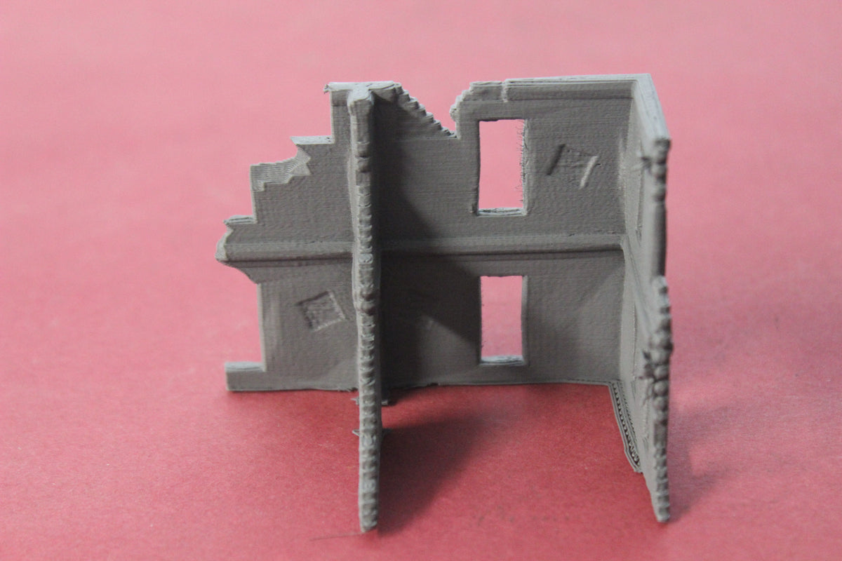 1-87TH SCALE DIORAMA BOMB DAMAGED BUILDINGS #1 – The Railroad Connection