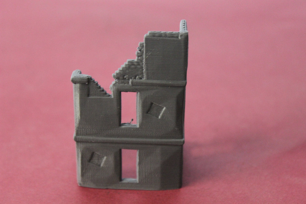 1-87TH SCALE DIORAMA BOMB DAMAGED BUILDINGS #2 – The Railroad Connection
